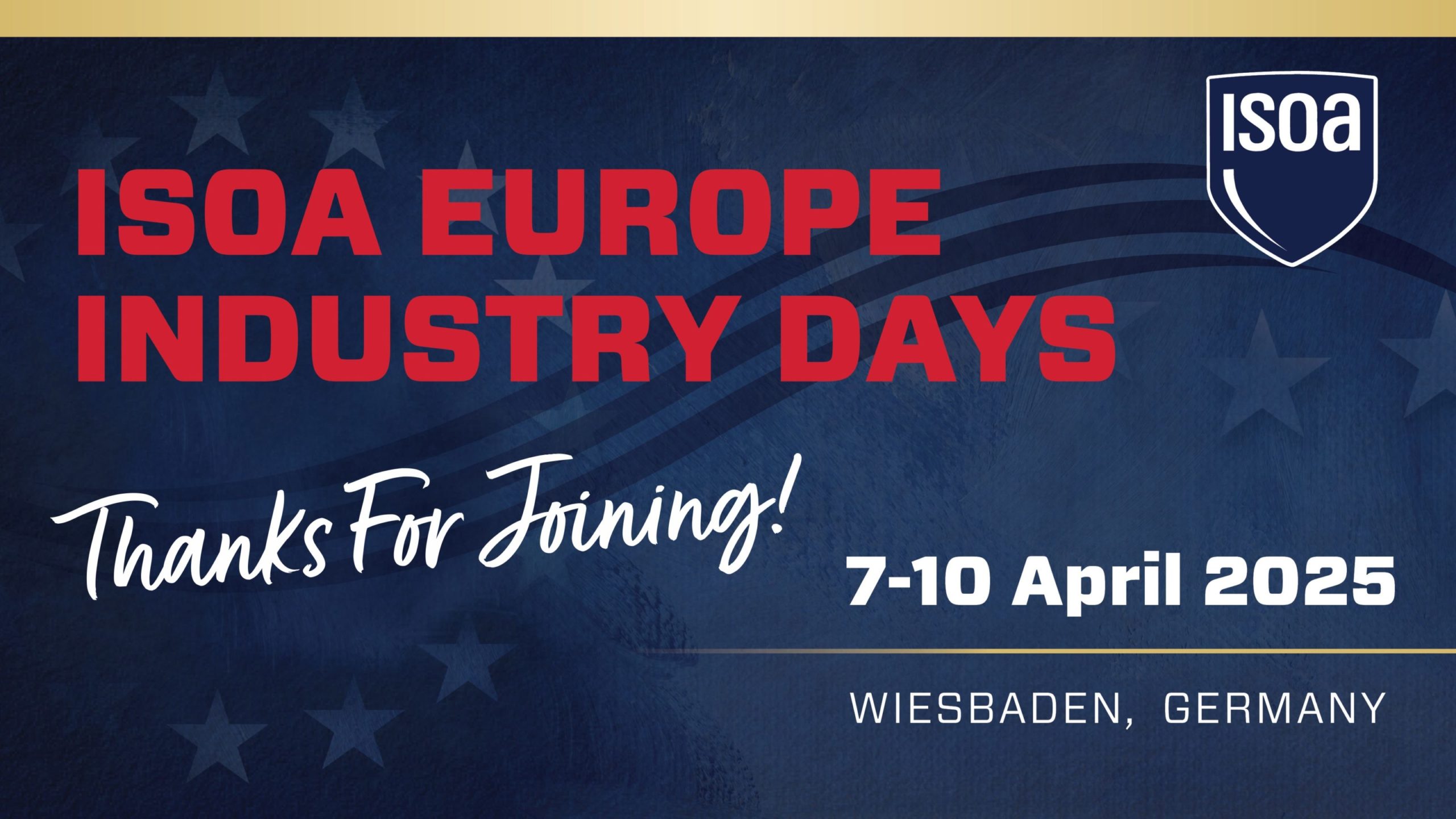 2025 Europe Industry Days Survey Thank You | ISOA Events